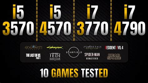 I5 3570 Vs I5 4570 Vs I7 3770 Vs I7 4790 10 Games Tested With