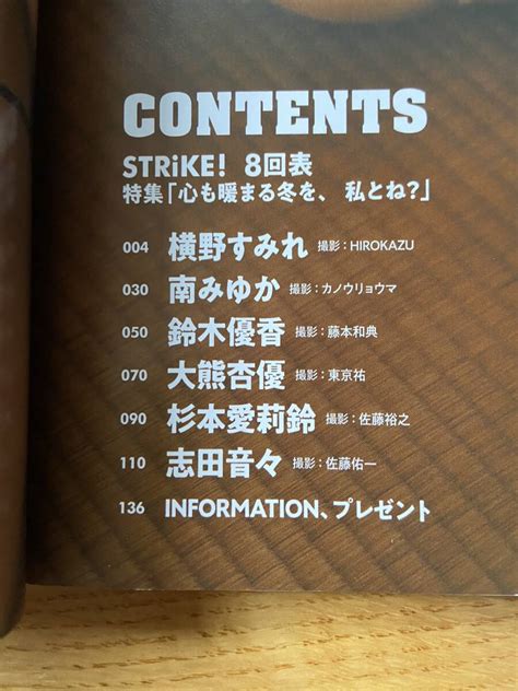 4冊 Strike オール水着グラビアマガジン 5回表 8回表 9回表 11回表 菊地姫奈 沢口愛華 岸みゆ 横野すみれ 志田