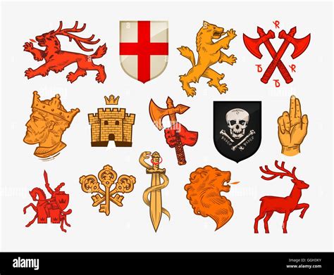 Símbolos De Escudos Medievales