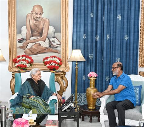 Rajinikanth Pays Visit To Up Governor Anandiben Patel Ahead Of Jailer