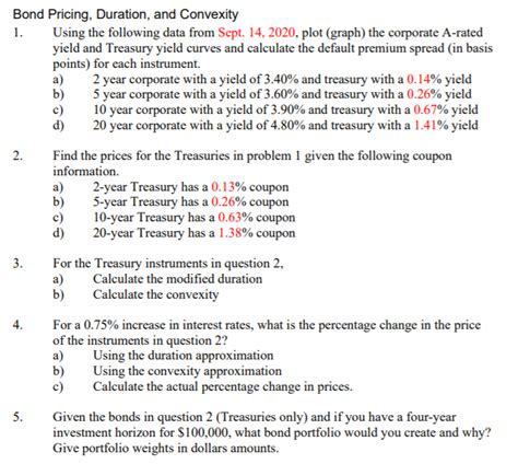 Bond Pricing Duration And Convexity 1 Using The