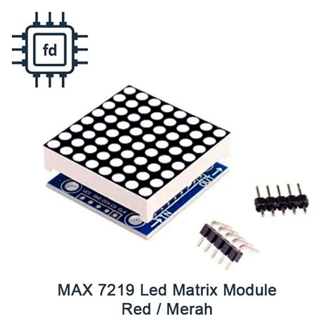Jual Max7219 Led Matrix 8x8 Led Dot Matrix Display Module Kota