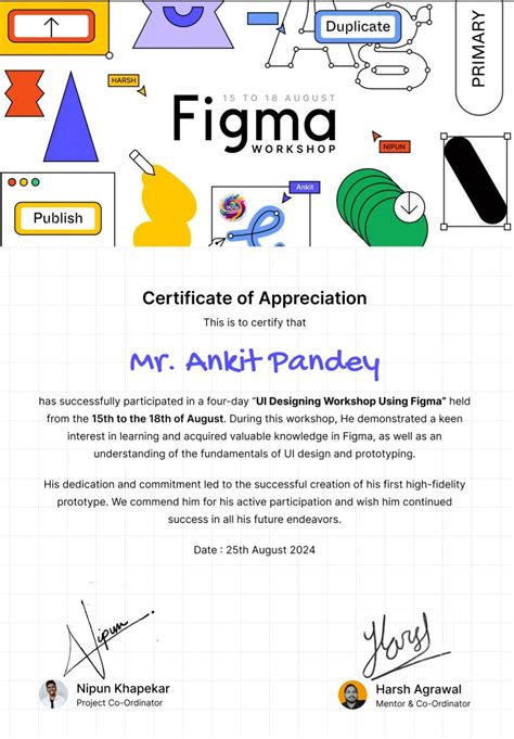 Ankit Pandey On Linkedin I Have Completed My Figma Workshop And