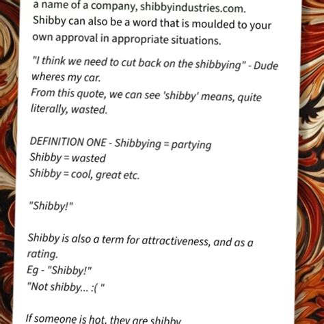 Urban Dictionary Shibby