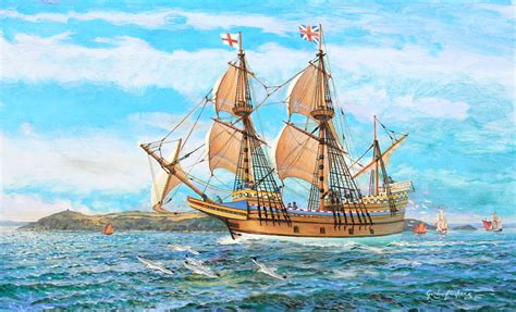 Mayflower Ship Painting