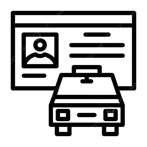 운전 면허증 라인 아이콘 벡터 운전면허증 아이콘 Id 신원 Png 일러스트 및 벡터 에 대한 무료 다운로드 Pngtree
