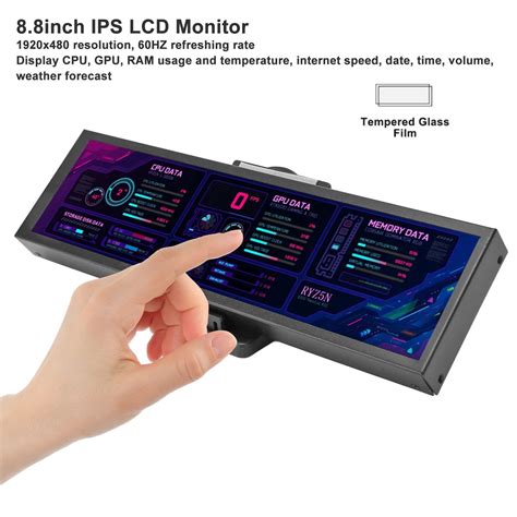 Computer Temp Monitor 88 Inch Usb C Mini Screen Aida64 Pc Temperature Display