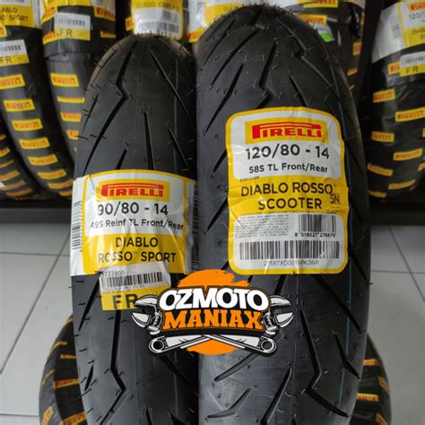 Jual Paket Ban Pirelli Diablo Rosso Scooter 120 80 14 90 80 14 Ban