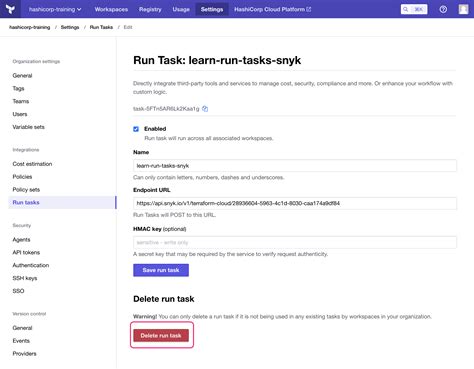 Configure Snyk Run Task In Hcp Terraform Terraform Hashicorp Developer