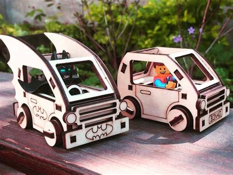 Laser Cut Batman Small Toy Car Model Vector File Vectors File