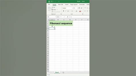 Create A Fibonacci Sequence In Excel In Seconds 📊 Youtube