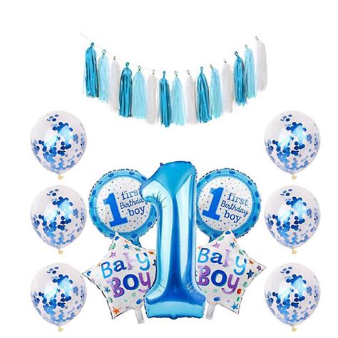 1rd Verjaardag 1 Jaar Oude Blauwe Jongen Nummer Ve Grandado