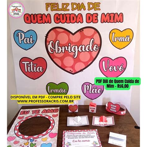 Pdf Kit Dia De Quem Cuida De Mim Professora Cris Ensinando Com Carinho
