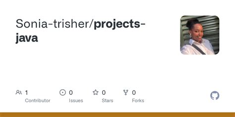 GitHub Sonia Trisher Projects Java