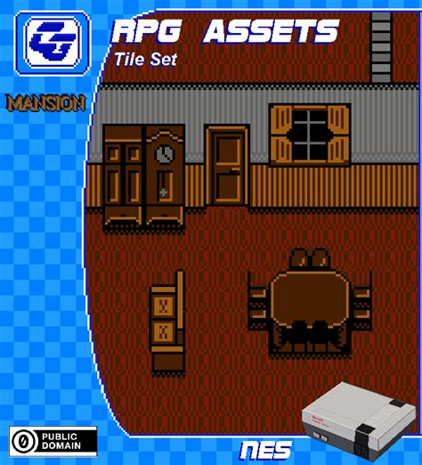 Rpg Mansion Tile Set Nes