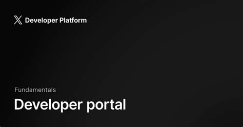 Developer Portal X