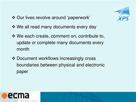 ppt ecma tc46 xml paper specification xps powerpoint presentation