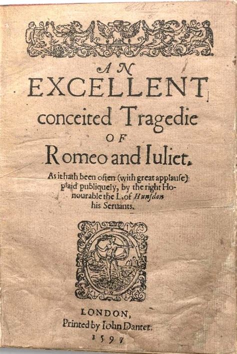 William Shakespeare Romeo And Juliet Act 1 Prologue Genius