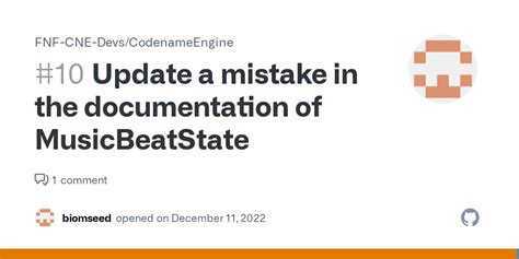 Update A Mistake In The Documentation Of MusicBeatState Issue 10