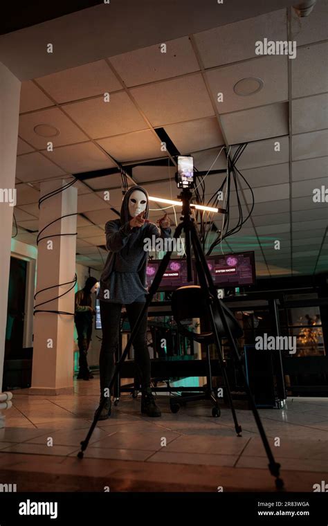 Internet Fraud Anonymous Recording Video Asking Money For Ransom Anonymous Threatening On