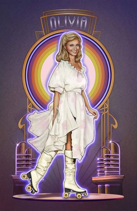 A Drawing Of A Woman In White Dress And Boots On A Skateboard With Neon