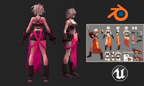create 3d game character 3d video game model 3d game asset ue4 and