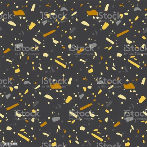 테라 조 바닥 완벽 한 패턴입니다 색종이 파티 축제 디자인 추상적인 기하학적 배경입니다 자연적인 돌 유리 화강암 석 영 대리석 합성 0명에 대한 스톡 벡터 아트 및 기타