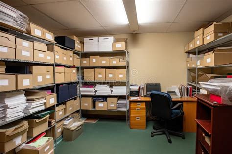 Office Space With Different Document Storage Options Including File