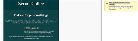 Woocommerce Message Displayed Without Tags Or Variables Klaviyo Community