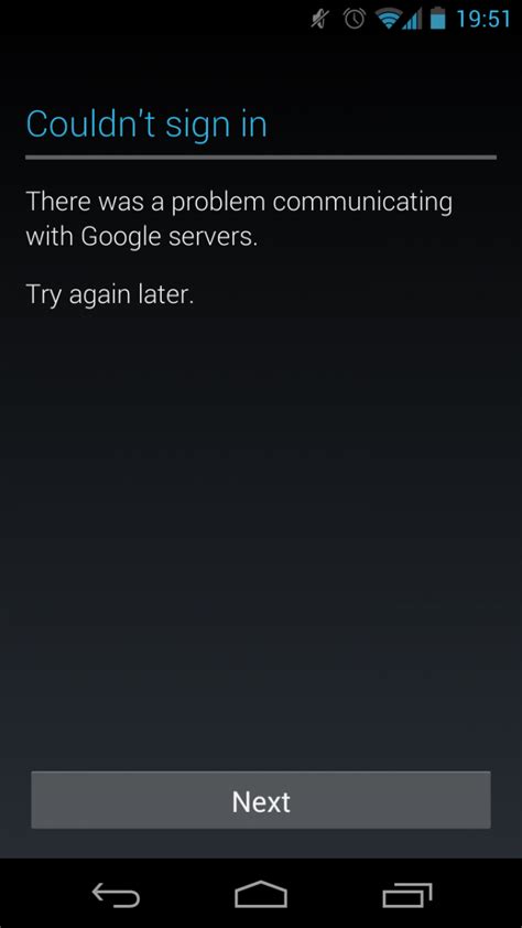 some users experiencing couldn t sign in error on their devices