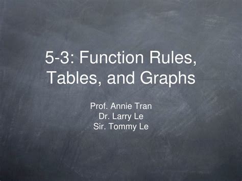 Ppt 5 3 Function Rules Tables And Graphs Powerpoint Presentation Free Download Id 7082453