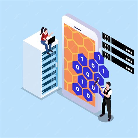 premium vector data mining process with information database analysis