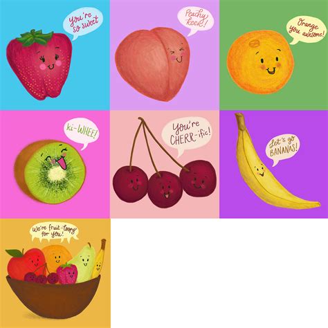 Cute Food Pun Illustration Series Food Drawings On Behance