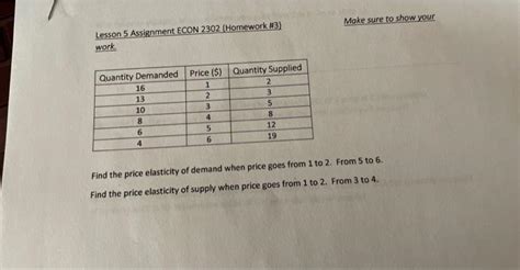 Solved Lesson 5 Assignment Econ 2302 Homework 3 Make Sure
