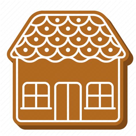 Biscuit Christmas Cookie Cottage Gingerbread Home Sweets Icon