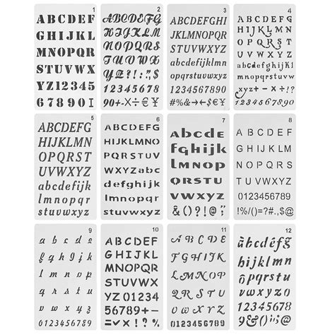 Buy Mr Pen Letter Stencils 12 Pack 4 X 7 Inch Alphabet Stencils