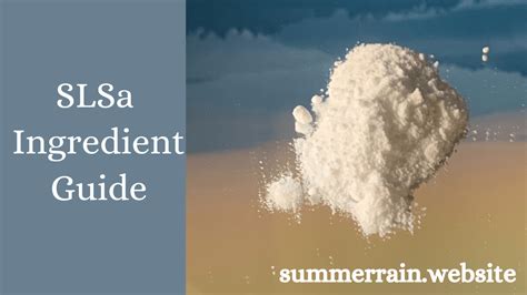 Slsa Sodium Lauryl Sulfoacetate Summer Rain