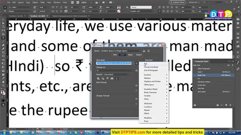 Controlling Widow And Orphan Words Using Grep In Adobe Indesign