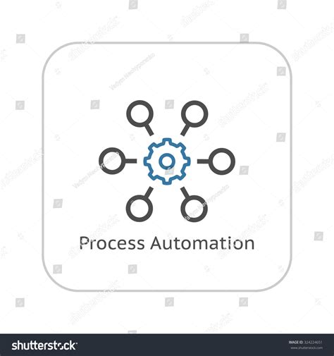 Process Automation Icon Business Concept Flat Stock Vector Royalty Free 324224651 Shutterstock