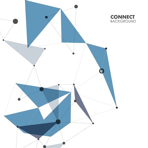 Premium Vector Abstract Polygonal With Connecting Dots And Lines