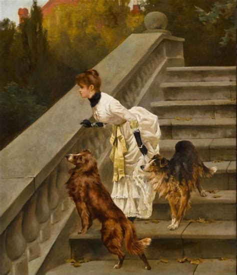 Arthur Wardle British 1864 1949 Waiting For Master Dog Paintings