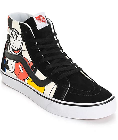 Disney X Vans Sk8 Hi Mickey And Friends Skate Shoes Zumiez