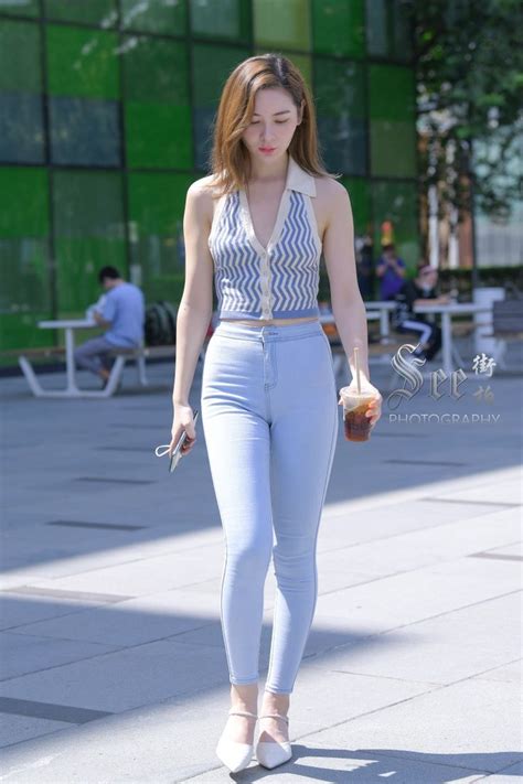 แบบรางกาย에 있는 Aey Ho님의 핀 거리 패션 여성 청바지 풍만한 여자