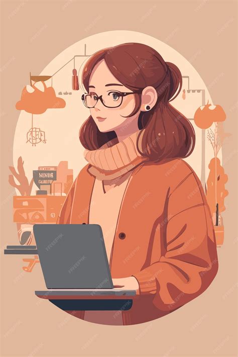 Premium Vector Focused European Software Developer Flat Illustration