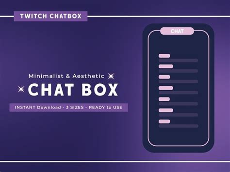 Minimal Aesthetic Twitch Chatbox Cute Chat Box For Streamers