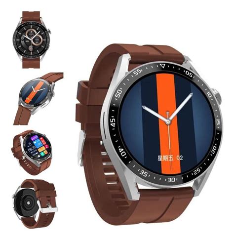 Smartwatch Digital Analógico Inteligente Lançamento Relógio Hw28 Marron