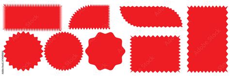 Zig Zag Edge Rectangle Shape Collection Jagged Rectangular Elements