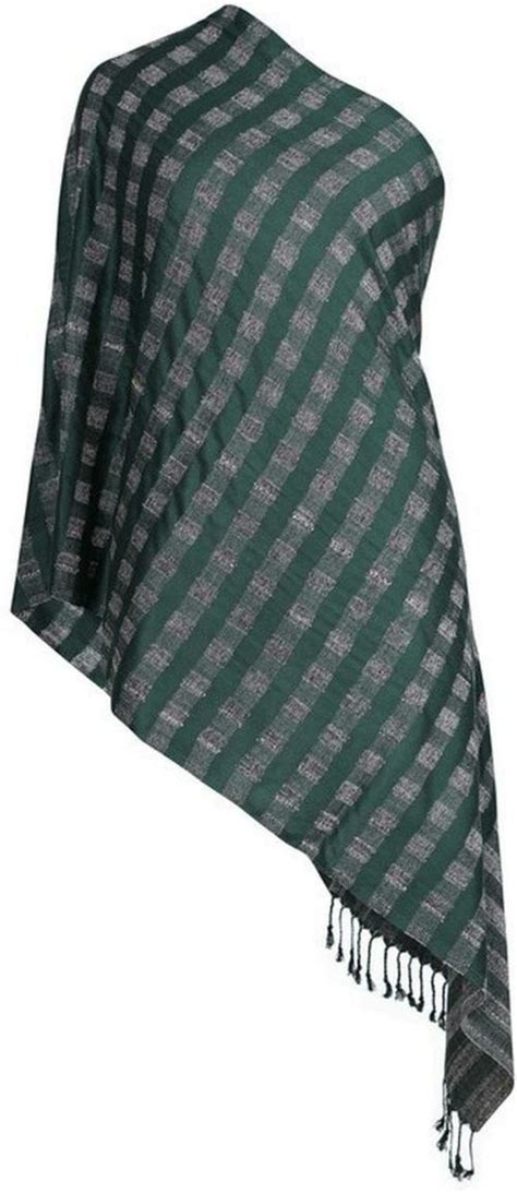 Buy Vasaba Viscose Woven Women Shawl Green Grey Online At Best