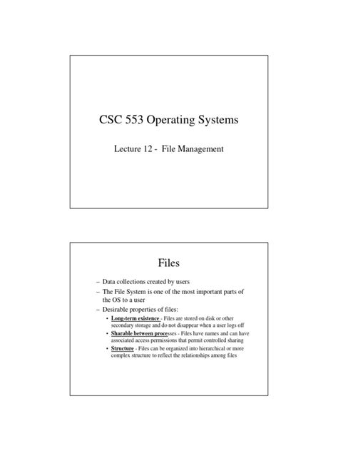 Os File System Pdf Computer File Database Index