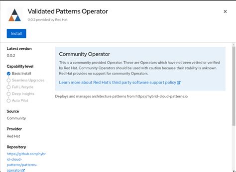 Using The Validated Pattern Operator Validated Patterns Using The Validated Pattern Operator Validated Patterns